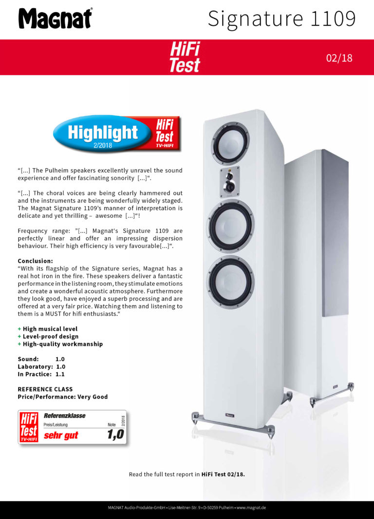 Magnat Signature 1109 HiFiTest-magazin.de Review – Hi Fi HQ Blog: News ...