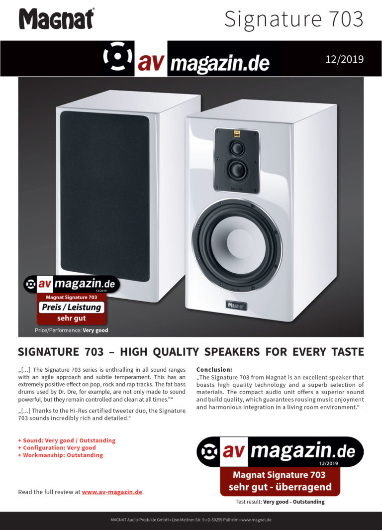 Magnat Signature 703 av magazin.de Review – Hi Fi HQ Blog: News ...