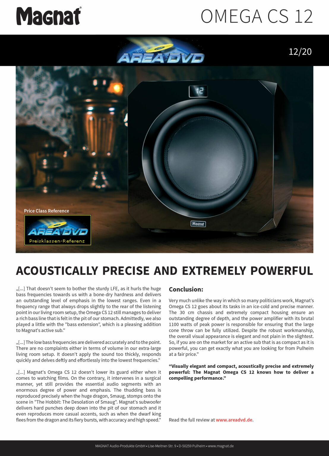 Magnat Omega CS12 AREADVD Review – Hi Fi HQ Blog: News, Reviews & Tech Talk