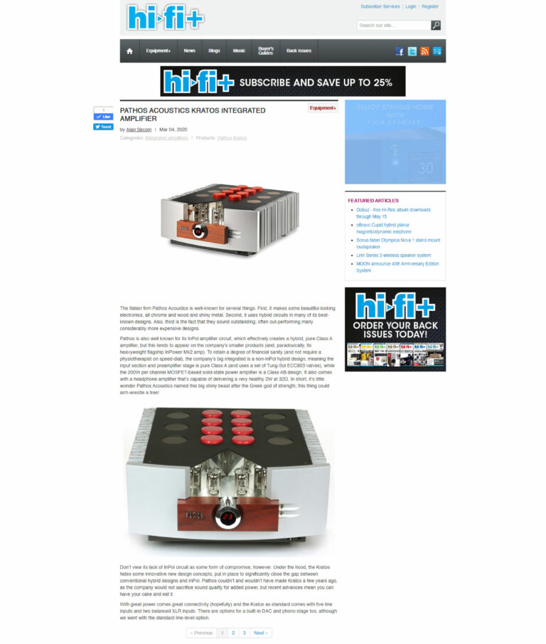 Pathos Kratos HiFi+ Review – Hi Fi HQ Blog: News, Reviews & Tech Talk